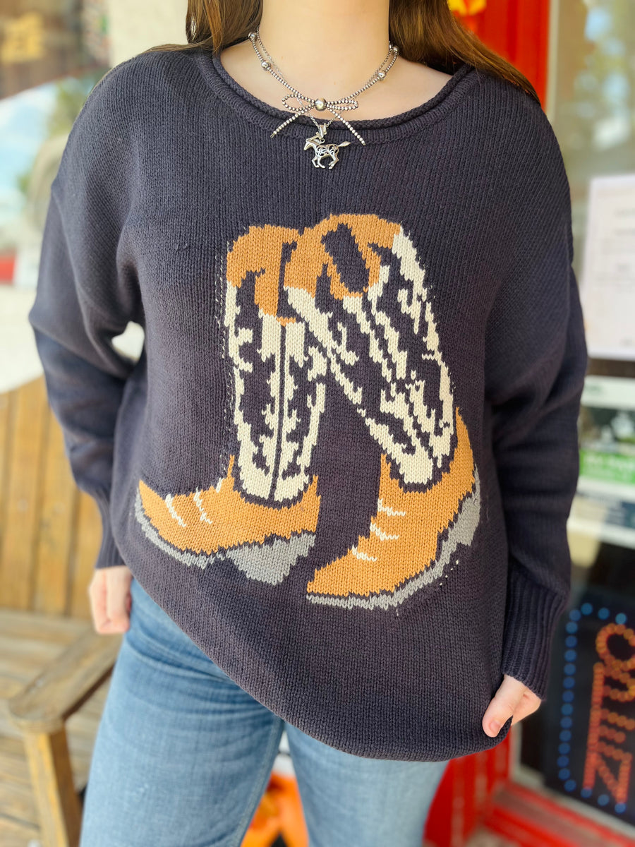 Knockin' Boots Knit Sweater – Martha Gene